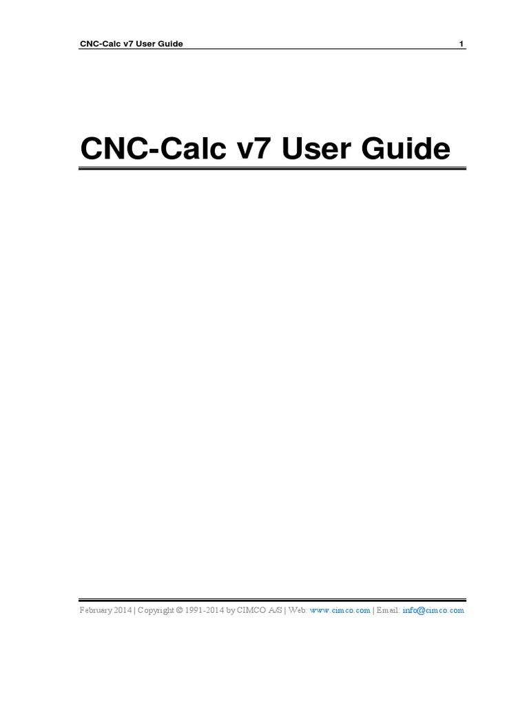 Cimco CNC Calc 7 User Guide W Tutorials en PDF | PDF | Circle | Icon ...