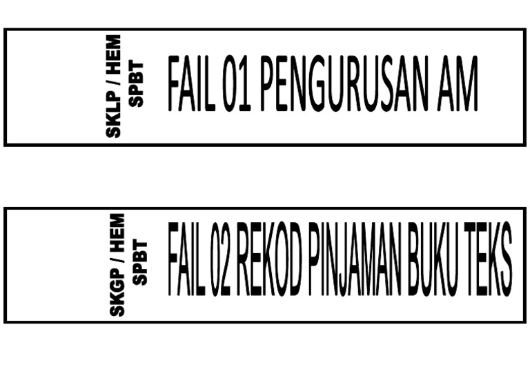 Tulang Fail SPBT | PDF