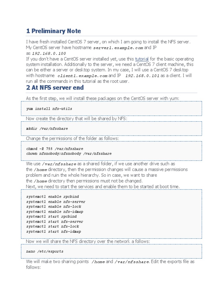 NFS Kernal | PDF | Directory (Computing) | Server (Computing)