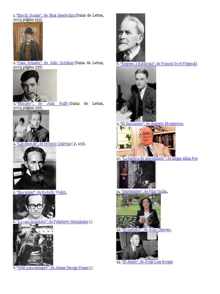 50 Cuentos Con Autor | PDF | Escritores masculinos | Cuentos