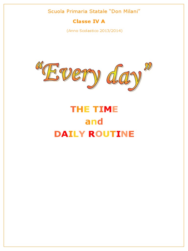 Actions Daily Routine Present Simple PDF | PDF