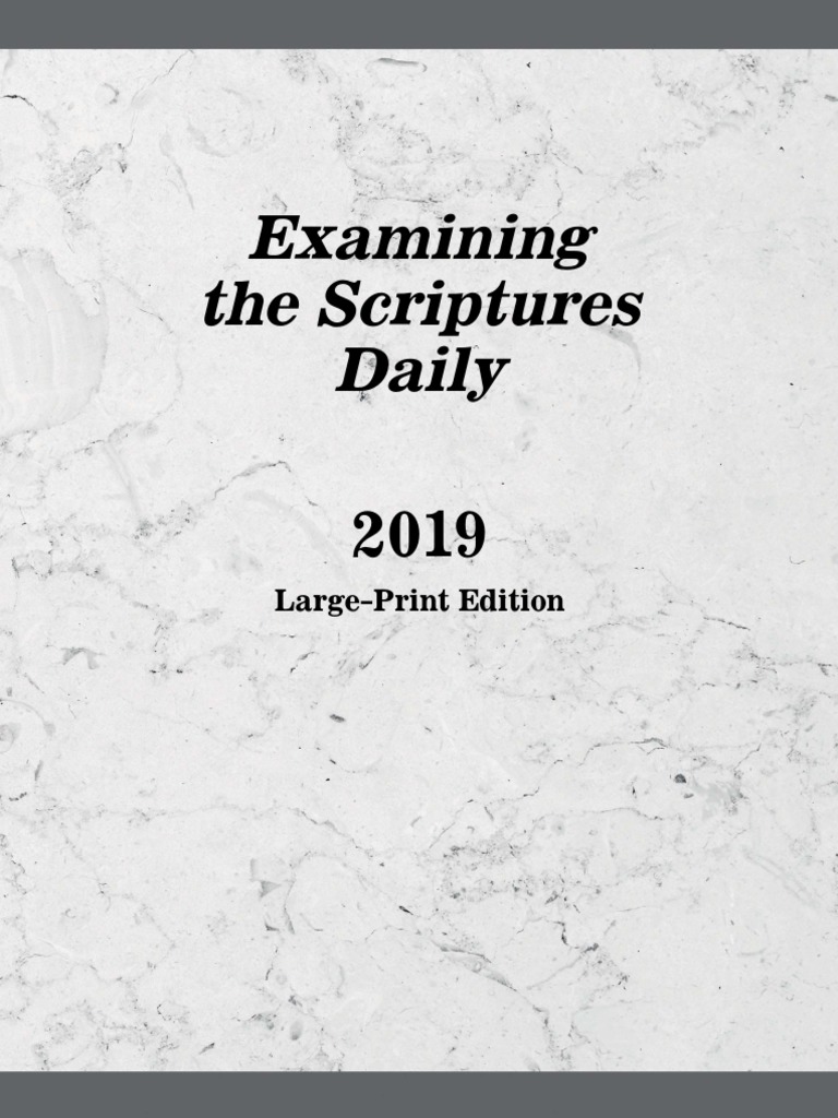 Examining The Scriptures Daily: Large-Print Edition | PDF | Baptism | Acts Of The Apostles