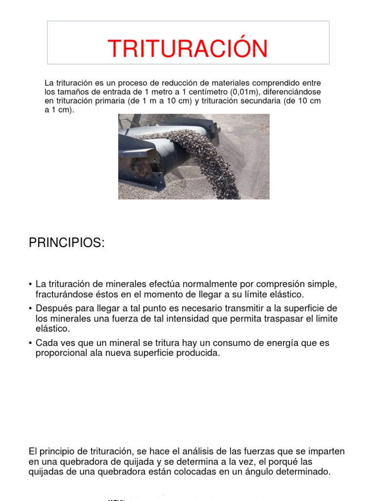 TRITURACIÓN | PDF | Minerales | Péndulo