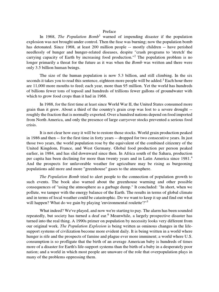 The Population Bomb Tried To Alert People To The Connection of ...