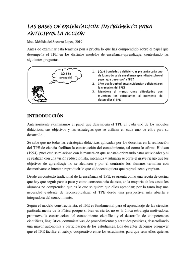 Las Bases de Orientacion | PDF | Aprendizaje | Science