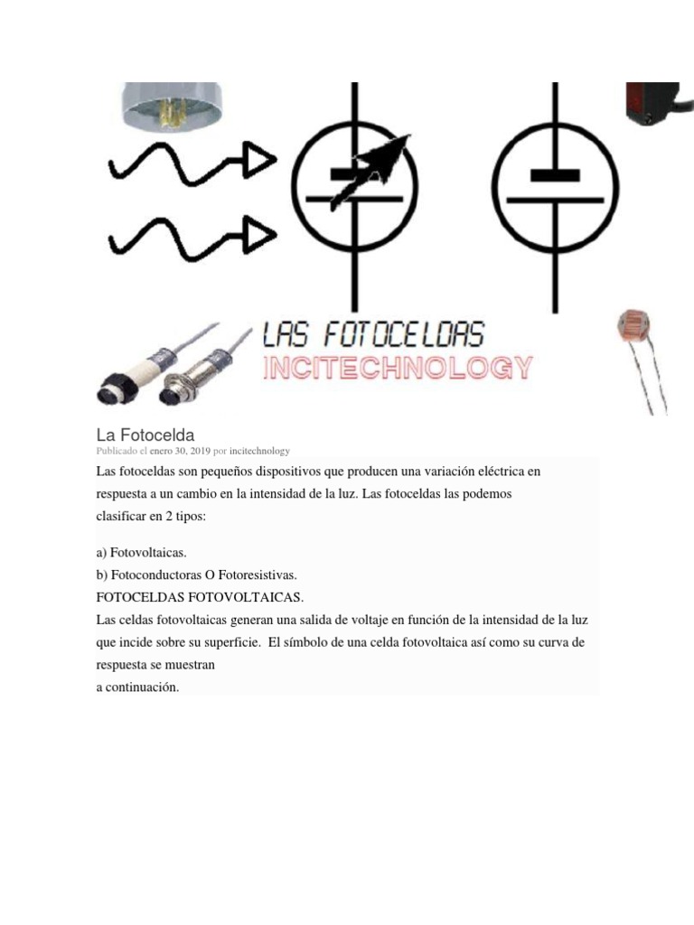 Fotocelda | PDF | Resistencia Eléctrica y Conductancia | Ligero
