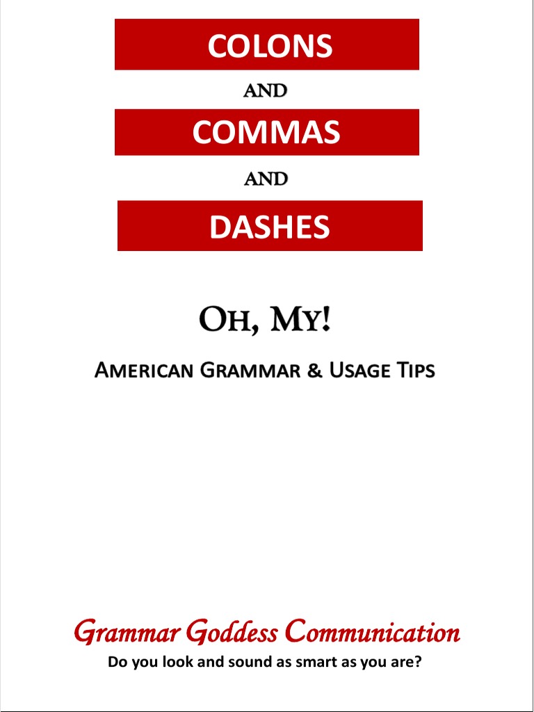 Colons and Commas and Dashes | PDF | Ellipsis | Comma