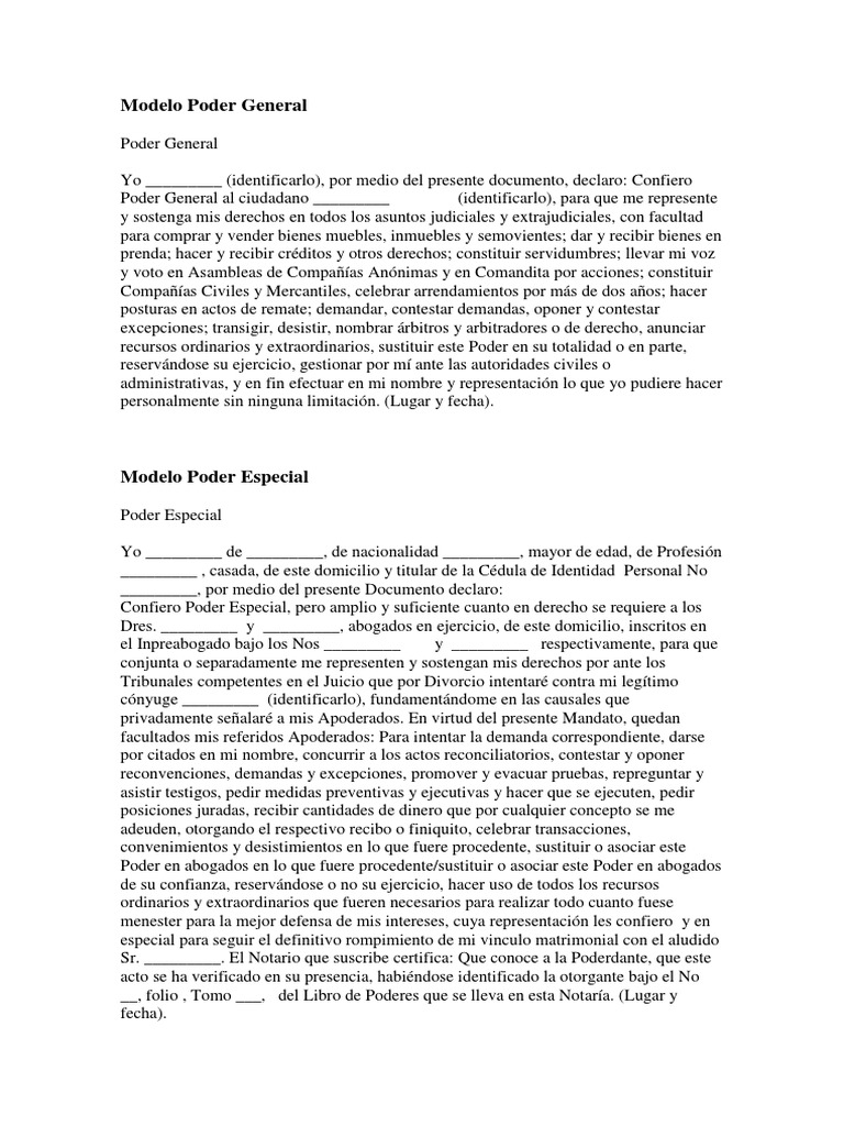 Modelo Poder General | PDF | Instituciones sociales | Ciencias sociales