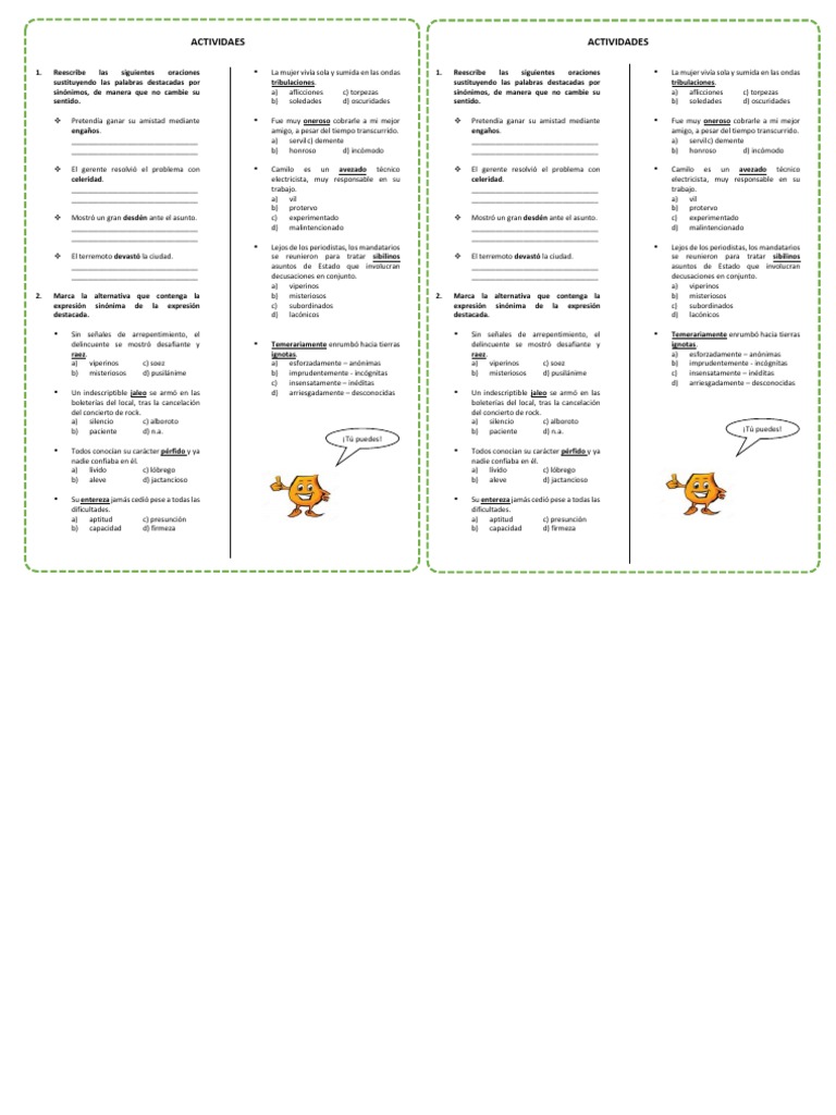 ACT Sinonimos 2do | PDF