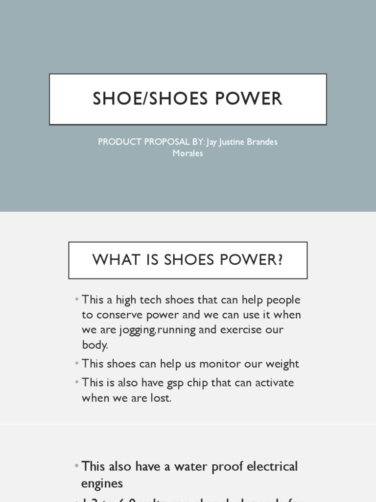 Shoe Power: A Proposed High-Tech Shoe Design that Converts Kinetic ...