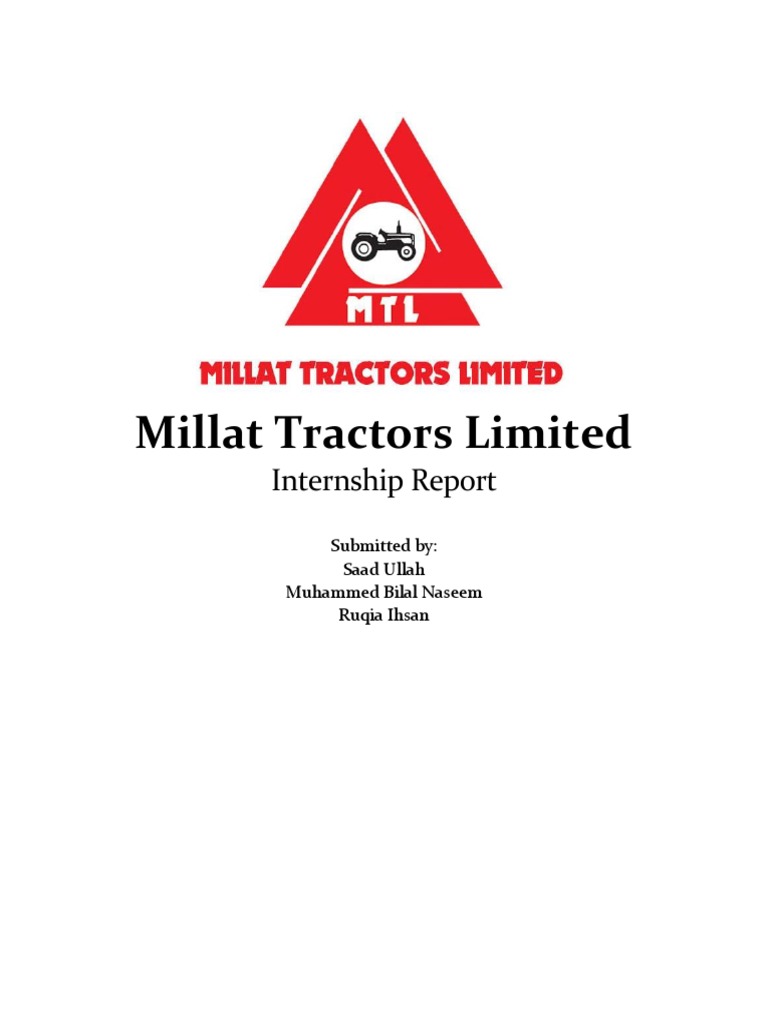 Millat Tractors Limited Final Report | PDF | Internal Combustion Engine ...