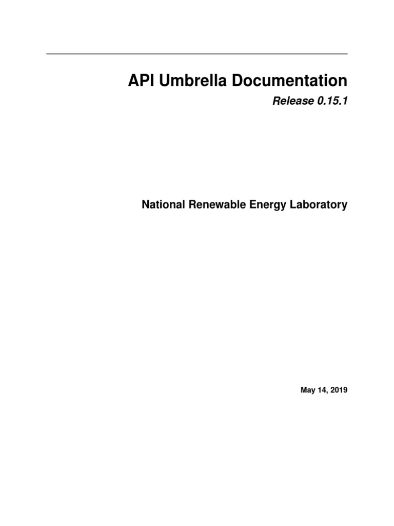 API Umbrella Documentation: Release 0.15.1 | PDF | Hypertext Transfer ...