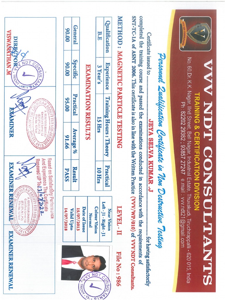 NDT Certificates | PDF
