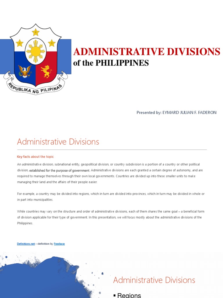 Administrative Divisions of The Philippines | PDF | Local Government ...