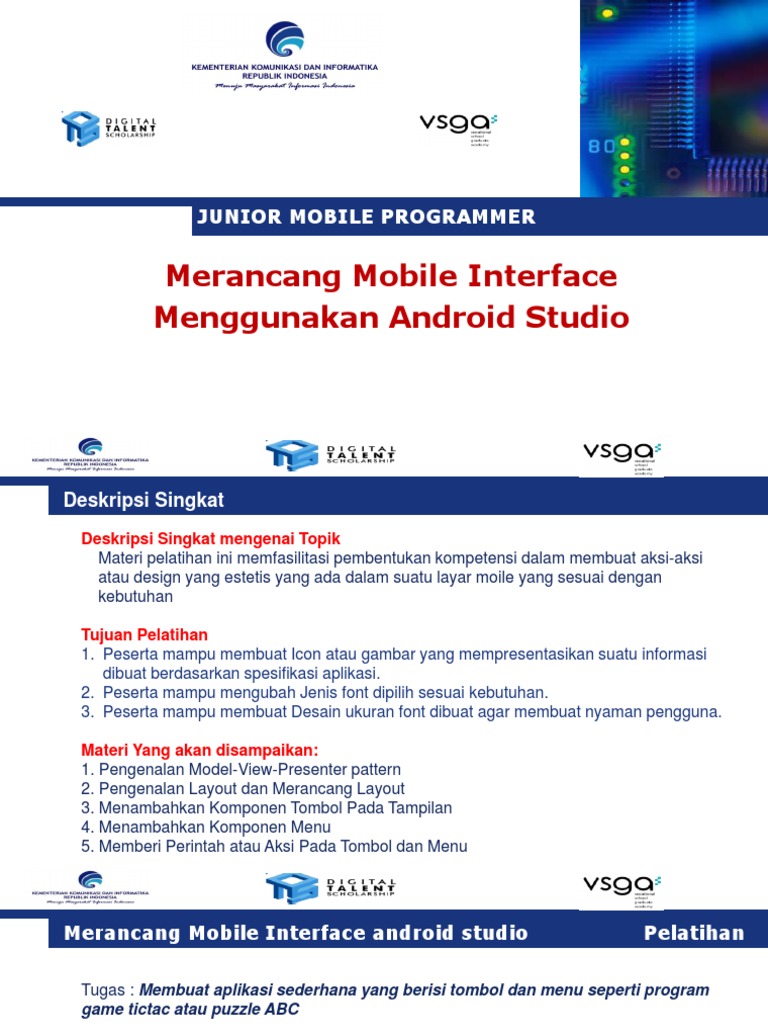Merancang Mobile Interface Menggunakan Android Studio | PDF