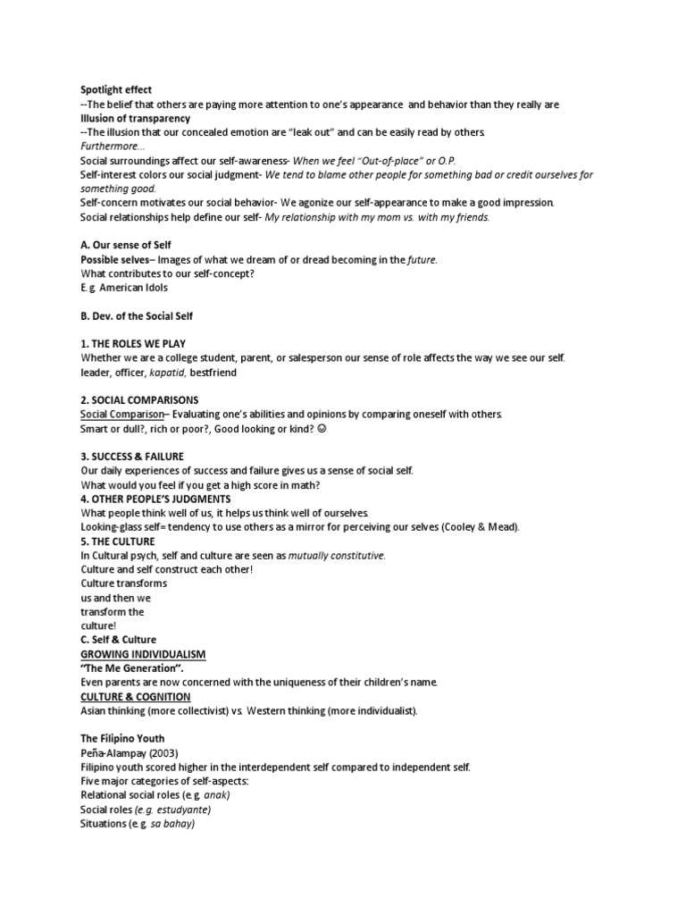 Self-Serving Bias and Self-Image | PDF | Self Concept | Self