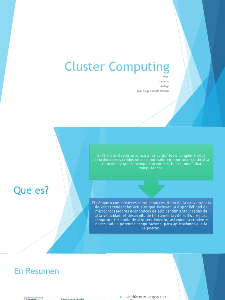 Cluster Computing | PDF | Grupo de computadoras | Tecnologías de la ...