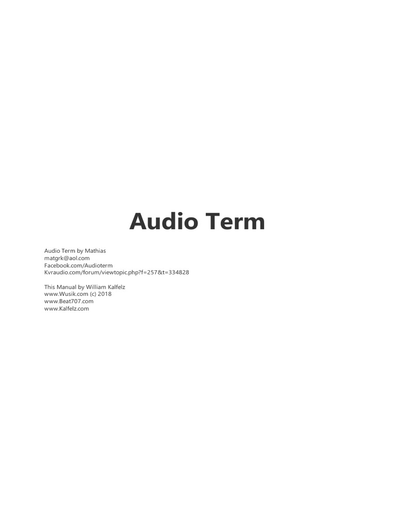 AudioTerm PDF | PDF | Computer File | Computer Program
