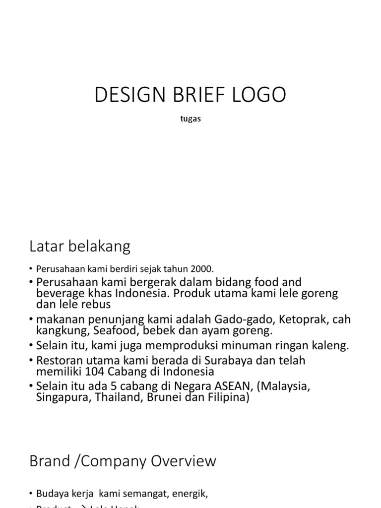 Design Brief Logo | PDF