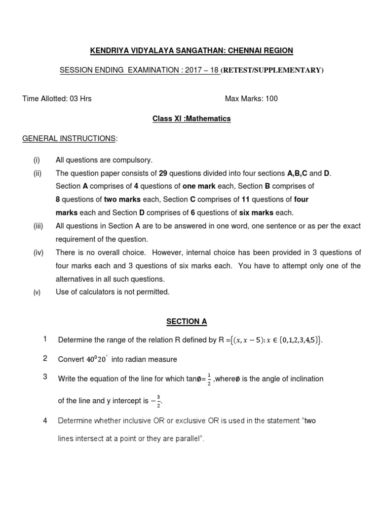 Class 10 Sample Question Paper | PDF | Line (Geometry) | Angle