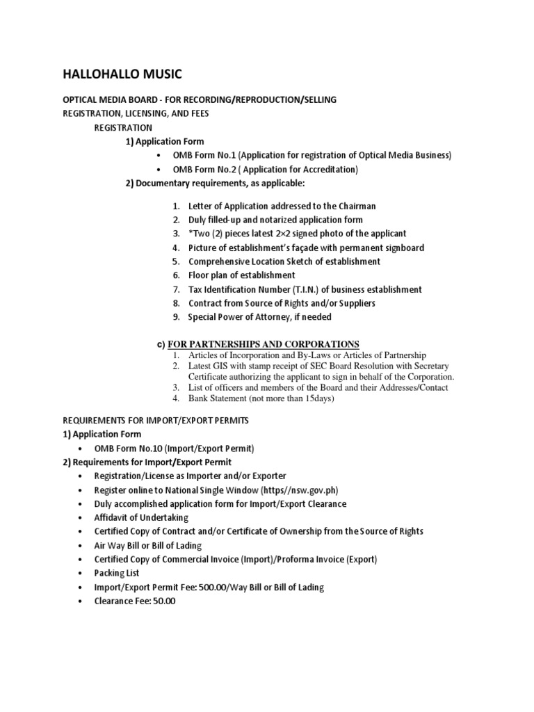 Optical Media Board | PDF | Invoice | License