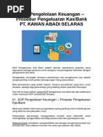 Contoh SOP Perusahaan | PDF | Bisnis | Pengelolaan Keuangan & Uang