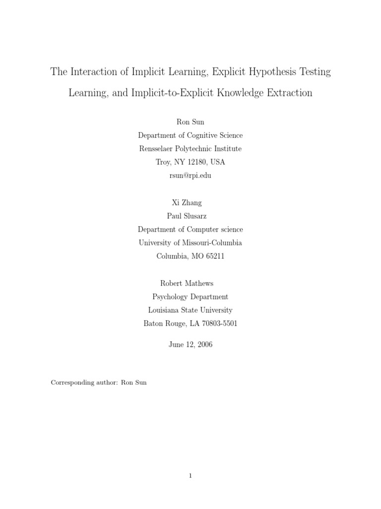 Hypothesis Testing | PDF | Cognitive Science | Cognition