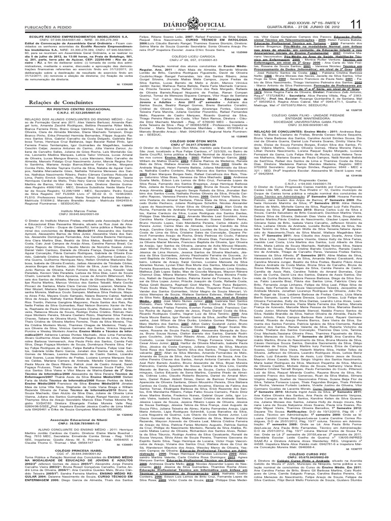 Diário Oficial Do Estado Do Rio de Janeiro (DOERJ) - 27062012 ...