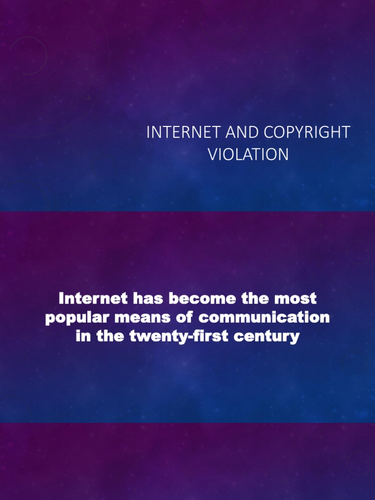 Internet Copyright Violation Explained | PDF