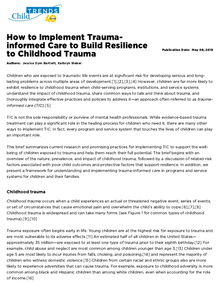 Building Resilience through Trauma-Informed Care: A Framework for ...