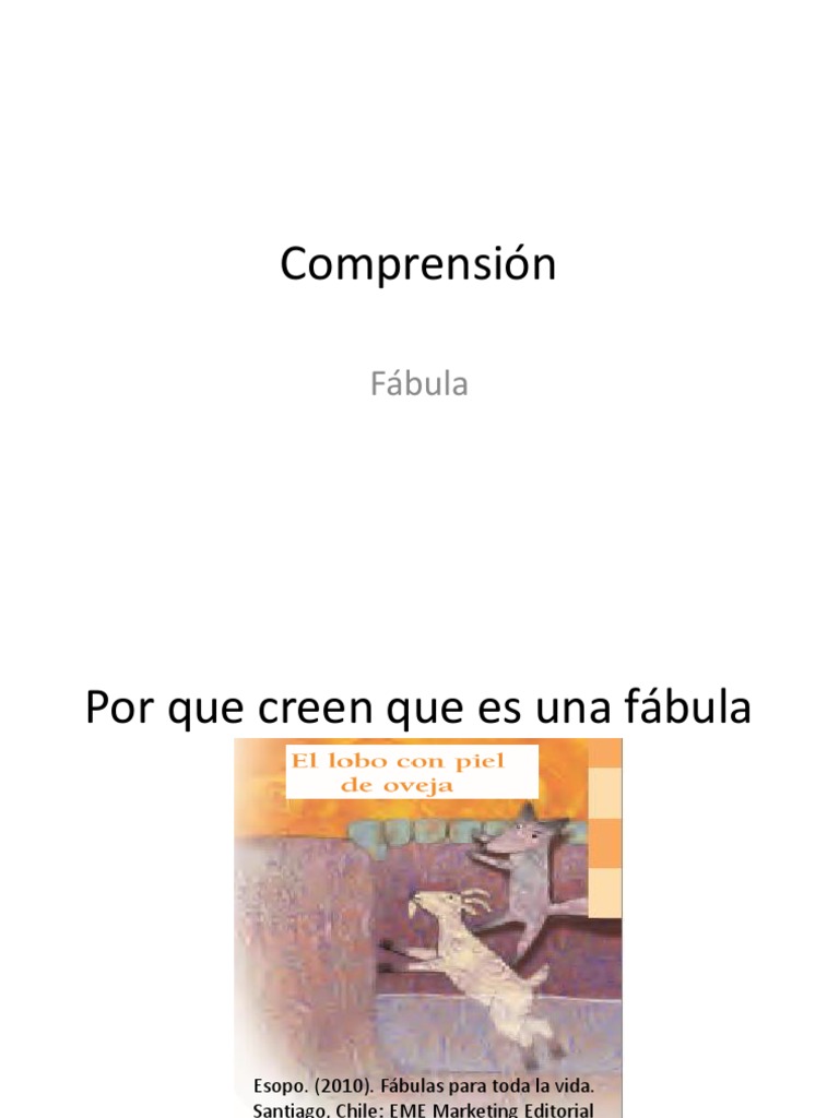 Comprensión Fabula El Lobo Con Piel de Oveja | PDF