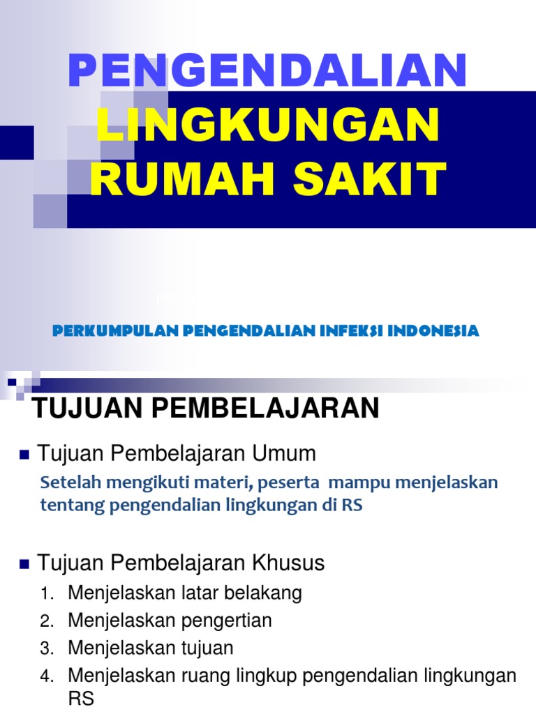 Manajemen Pengendalian Lingkungan RS | PDF