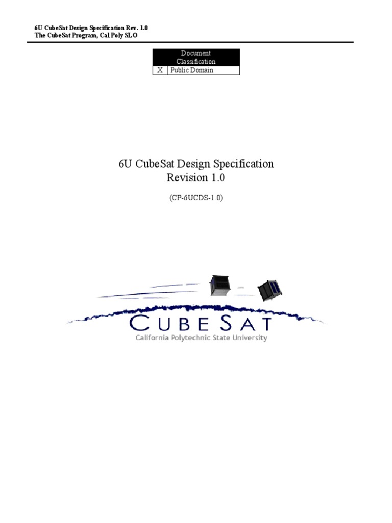 6U CubeSat Design Guide | PDF | Spaceflight | Outer Space