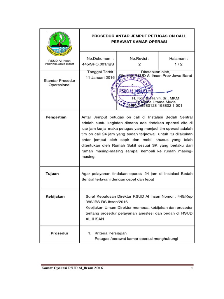Kumpulan Sop Pab Terbaru | PDF