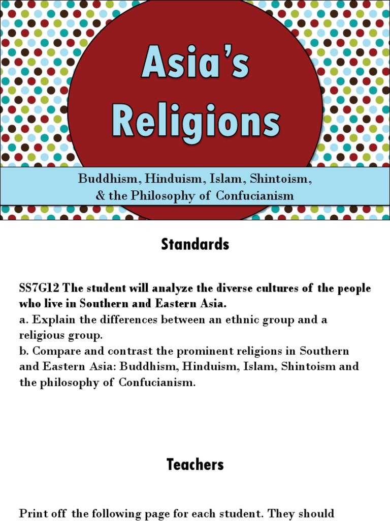 Religions of Asia | PDF | Confucianism | Shinto
