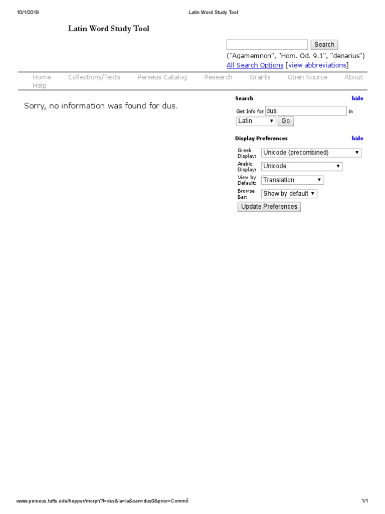 Latin Word Study Tool: Search for Latin Words | PDF | Communication ...