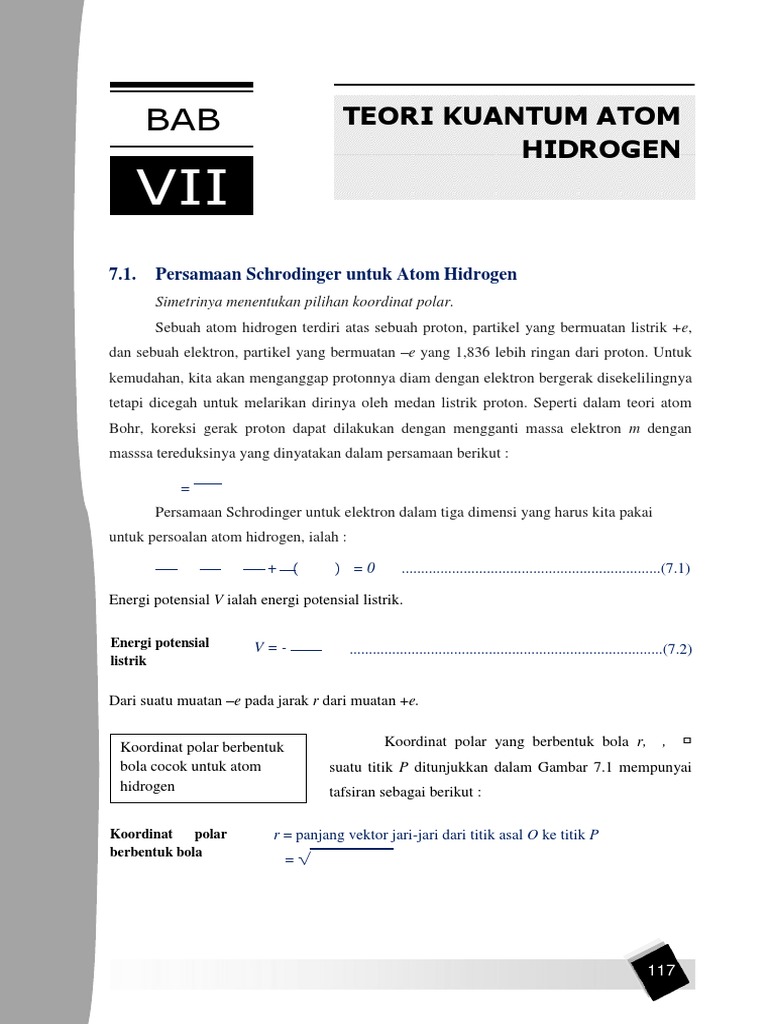 BILANGAN KUANTUM DALAM ATOM HIDROGEN | PDF