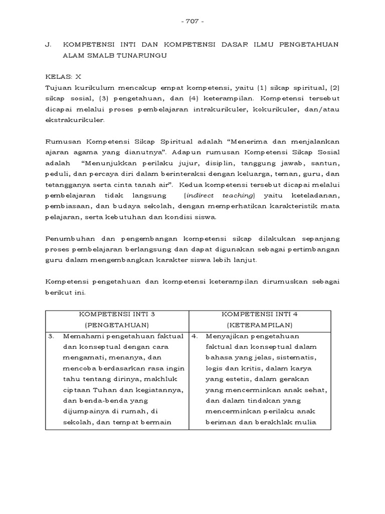 Kompetensi IPA SMALB Tunarungu | PDF | Pengembangan Diri