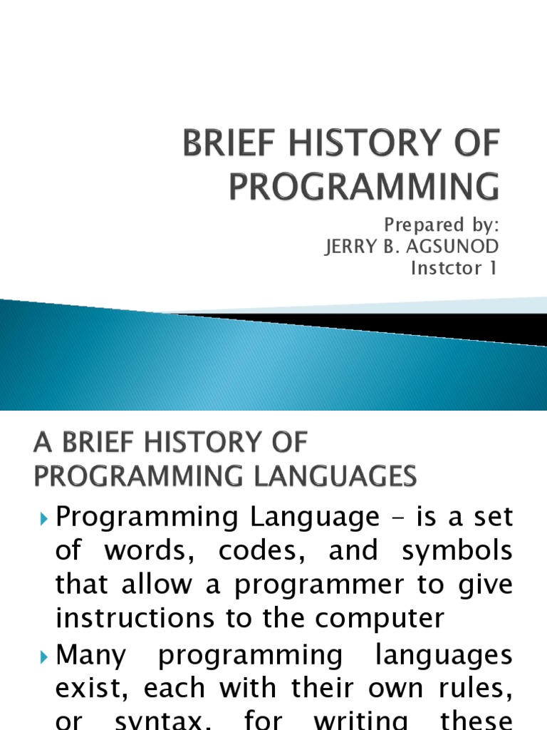 History of Programming | PDF | Computers