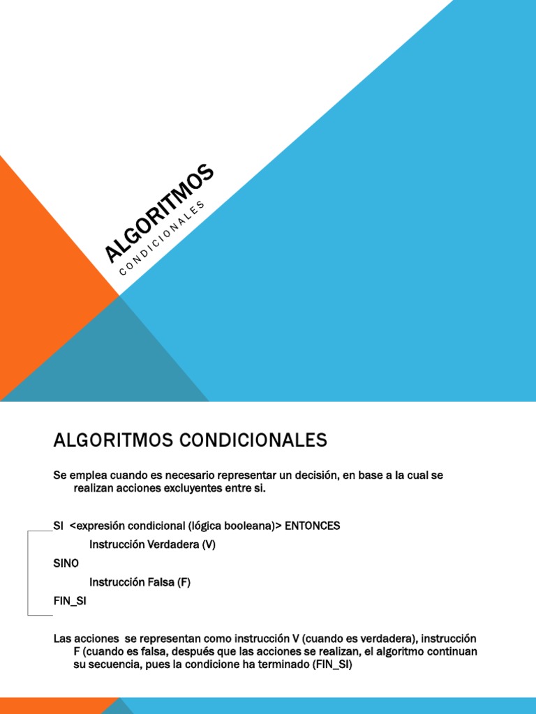 Algoritmos Condicionales | PDF