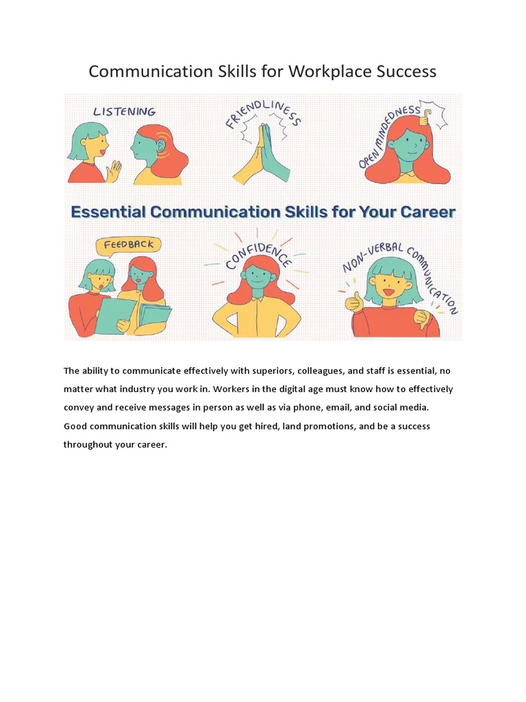 Effective Communication Skills In A Workplace