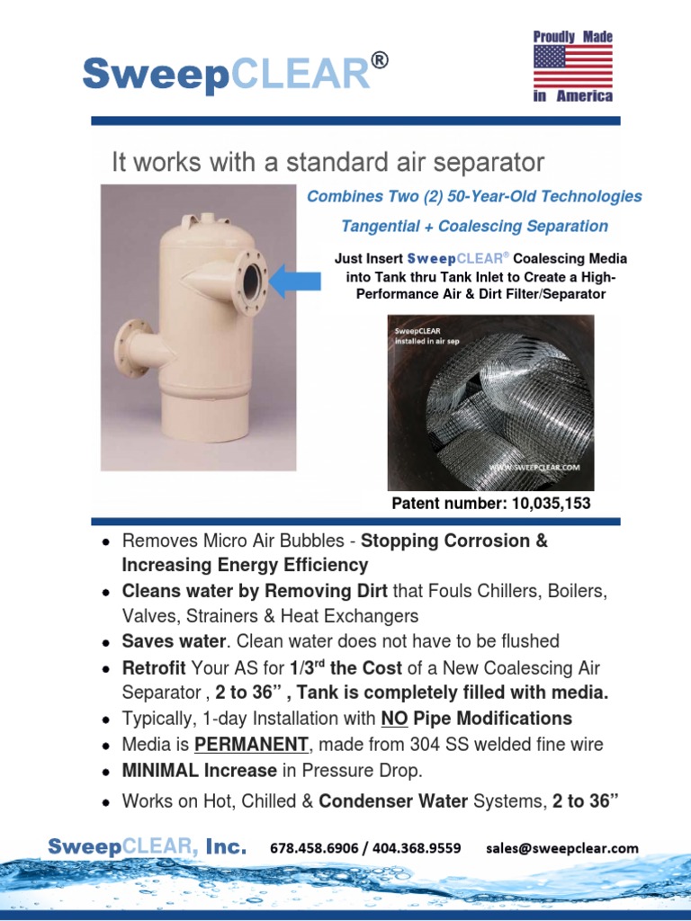 Sweepclear Sales Sheet | PDF | Technology & Engineering