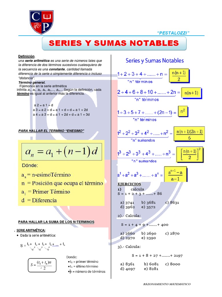 Sumas Notables 3ero | PDF | Enseñanza de matemática