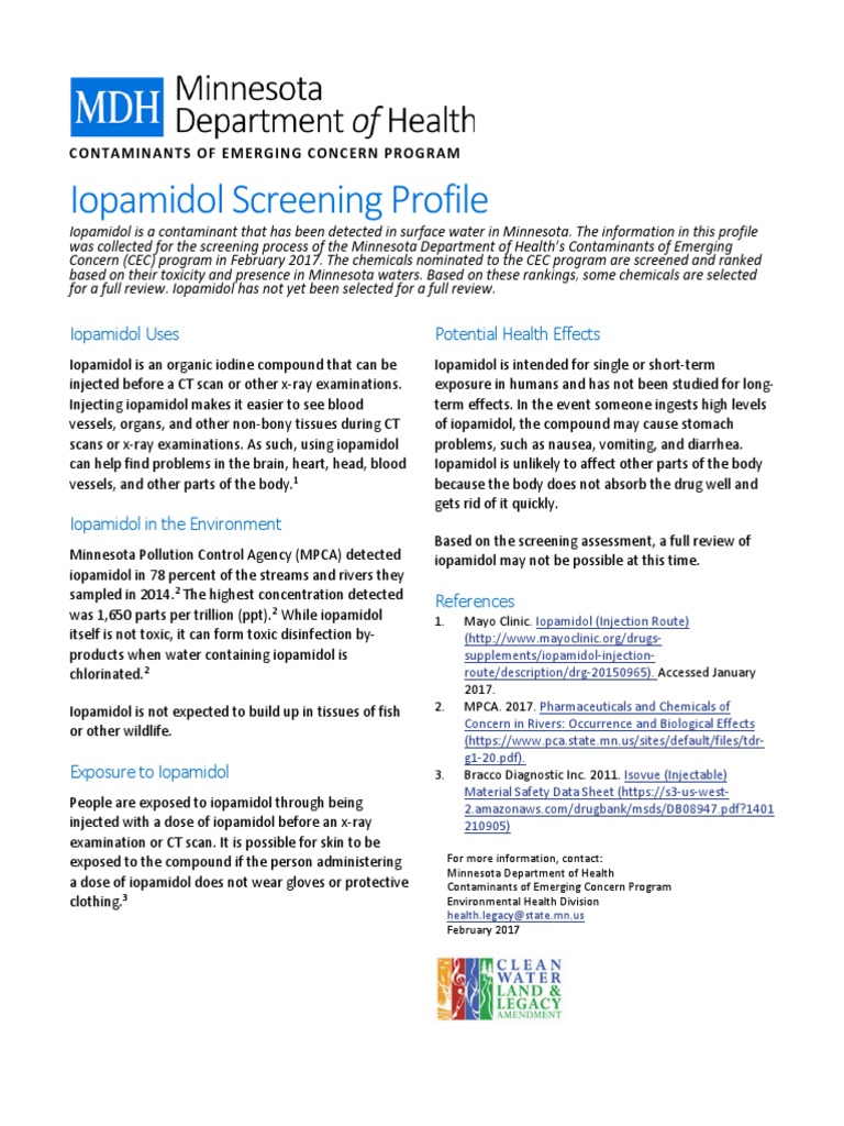 Iopamidol | PDF | Ct Scan | Toxicity