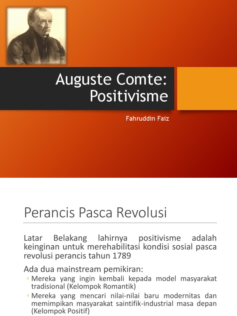 Positivisme: Filsafat Comte | PDF