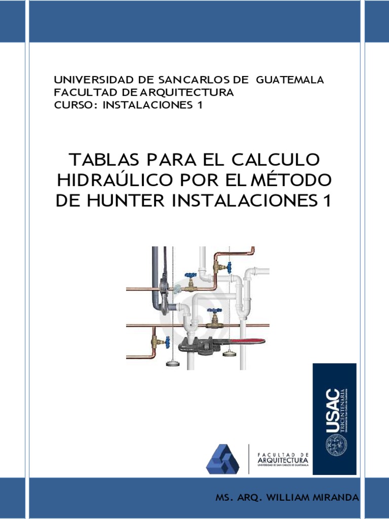 Tablas del Método de Hunter para Cálculos Hidráulicos | PDF
