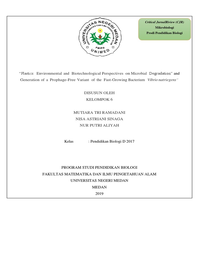 CJR Kelompok 6 Mikrobiologi | PDF | Sains & Matematika