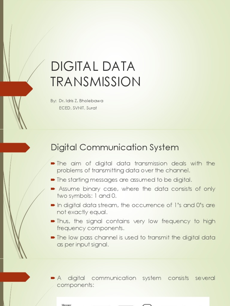 5 Digtal Data Transmission PDF | PDF | Data Transmission | Media Technology