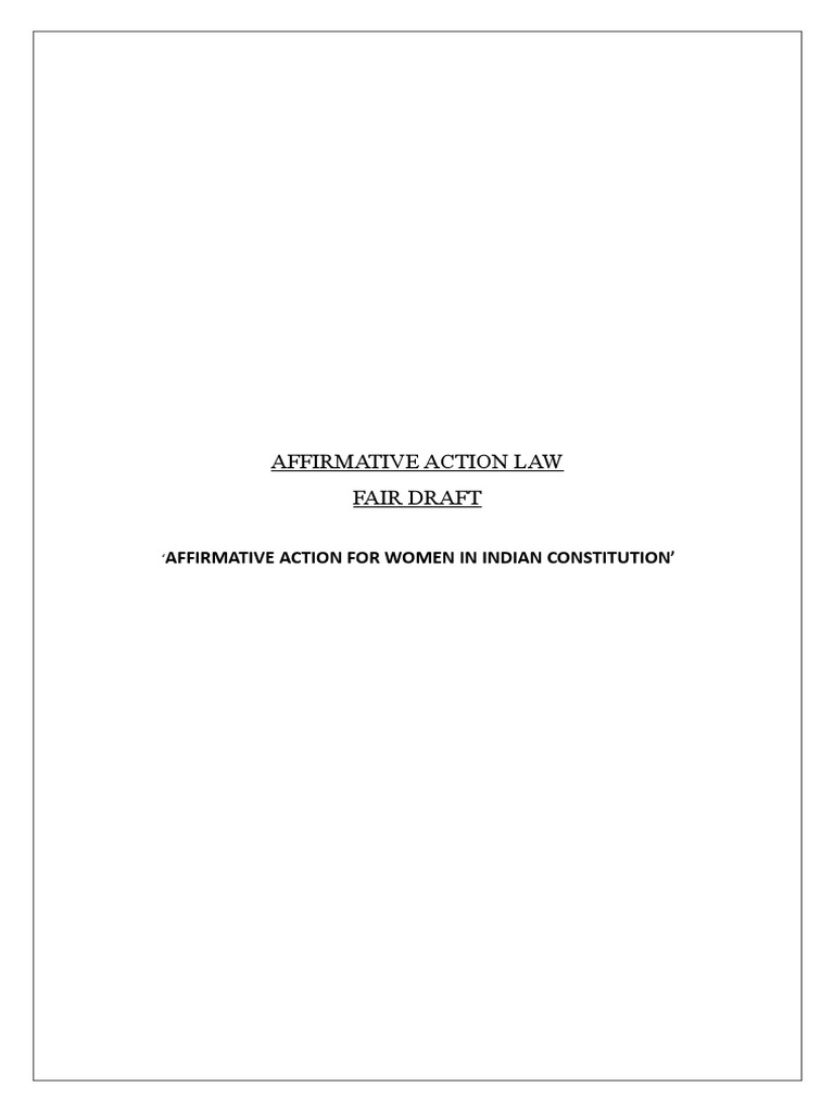 Affirmative Action Law | PDF | United States Constitution | Affirmative ...