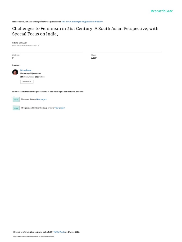 Challenges To Feminism | PDF | Feminism | Gender Studies